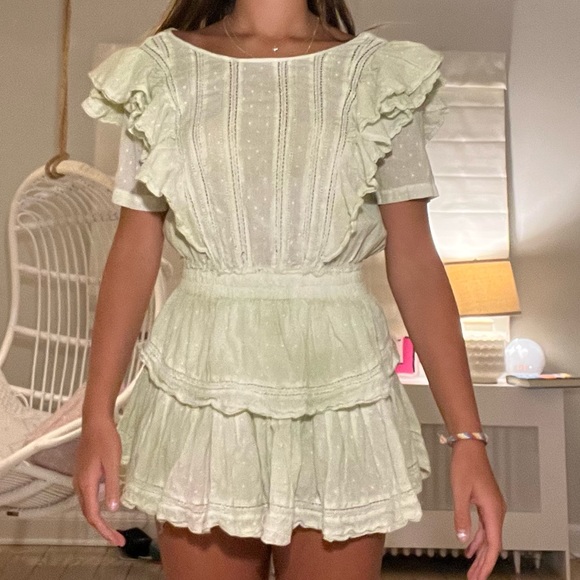 LoveShackFancy | Dresses | Mint Green Loveshackfancy Mini Dress Lightly ...